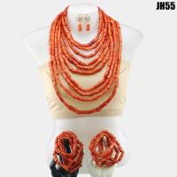 China Elegant African Beads Jewelry Sets Senegal/ghana Wedding Handmade Jewelry Women's Golden Wedding Jewelry Sets for sale
