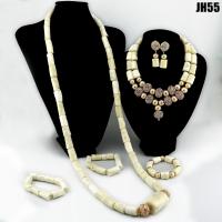 China Elegant African Beads Jewelry Sets Senegal/ghana Wedding Handmade Jewelry Women's Golden Wedding Jewelry Sets for sale