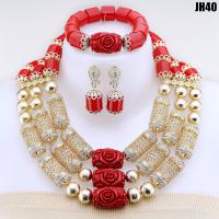 China Supoo african beads jewelry sets Senegal/Ghana/ Nigerian handmade jewelry for wedding bridal for sale