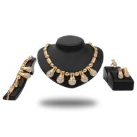 China Necklace jewelry african beads earrings wedding golden jewelry ring golden necklace for bridal accessories party for sale