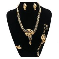 China Necklace jewelry african beads earrings wedding golden jewelry ring golden necklace for bridal accessories party for sale