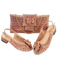 China Exquisite African Low Heel Shoes and Bags Set for Women's Party Includes Italian Bag for sale