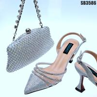 China PU Bridal Shoes and Matching Bag Set for Nigerian Party Ladies Fashion Italian Shoes for sale