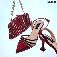China PU Bridal Shoes and Matching Bag Set for Nigerian Party Ladies Fashion Italian Shoes for sale