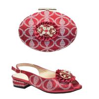 China Stylish Italian Leather Shoe And Bag Set For Nigerian Party With Motion Detection for sale