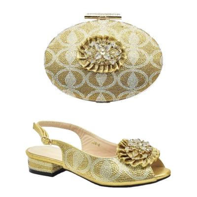 China Autumn Fashion Women High Heels Sandals and Purses Bag Set with Many Color Options for sale