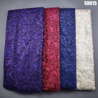 China Embroidered Mesh Tulle Lace Glitter Decoration Guipure Lace African Chantilly Lace for sale