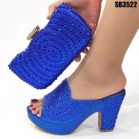 China Turkey or Dubai Ladies Hand Bags and Shoes Set in Italian Leather with 9.5CM Heel High for sale
