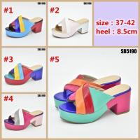 China 100% Cotton Thin Heels Luxury Leather Ladies Slippers Stylish and Comfortable for sale