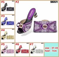 China 2023 Latest Italian Party Shoes and Bags Purse with Anti-slip Upper Material PU for sale