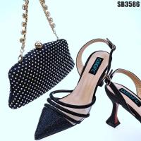 China Super High 8cm-up Heel Height Leather Shoes and Bag with Thin Heels for sale