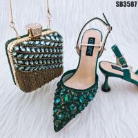 China Dazzling shoes and bag for party and wedding for sale
