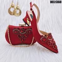 China Low Heel Supoo Wedding Italian Ladies Shoes and Matching Bags for African Wedding Party for sale