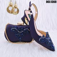 China Supoo Wedding African Wedding Party Low Heel Shoes and Bags 100% Polyester from 38-43 for sale