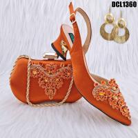 China Supoo Wedding African Wedding Party Low Heel Shoes and Bags 100% Polyester from 38-43 for sale