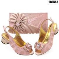China Supoo Evening Italian Ladies Shoes and Matching Bags for African Wedding in PU Fabric for sale