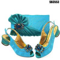 China Supoo Evening Italian Ladies Shoes and Matching Bags for African Wedding in PU Fabric for sale