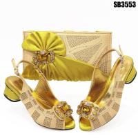 China Supoo Evening Italian Ladies Shoes and Matching Bags for African Wedding in PU Fabric for sale