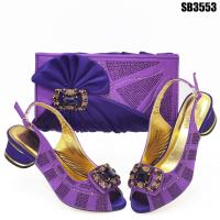 China Supoo Evening Italian Ladies Shoes and Matching Bags for African Wedding in PU Fabric for sale