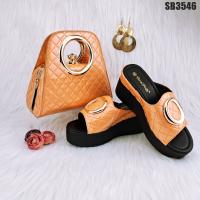 China Supoo  Italian ladies shoes matching bags african high heel shoes with purse for wedding/party for sale