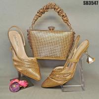 China Supoo wholesale  price wedding shoes matching bags african high heel shoes for party for sale