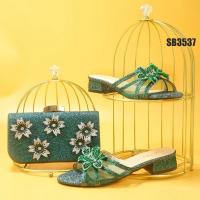 China Supoo wholesale  price wedding shoes matching bags african high heel shoes for lady for sale
