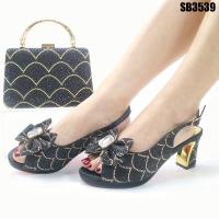 China Supoo Good quality Italian ladies shoes matching bags leather african wedding high heel  shoes for sale
