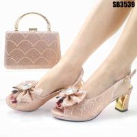 China Supoo Good quality Italian ladies shoes matching bags leather african wedding high heel  shoes for sale