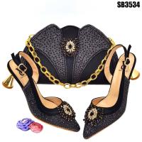 China Supoo Newest Italian ladies shoes matching bags leather african wedding high heel shoes for party/wedding for sale
