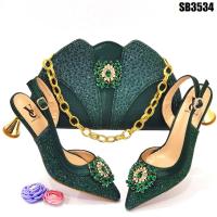 China Supoo Newest Italian ladies shoes matching bags leather african wedding high heel shoes for party/wedding for sale