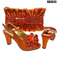 China Supoo  Italian ladies shoes matching bags leather african wedding high heel  shoes for lady for sale