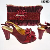 China Supoo  Italian ladies shoes matching bags leather african wedding high heel  shoes for lady for sale