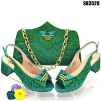 China Supoo Wedding Italian ladies shoes matching bags leather african lower heel  shoes for party for sale