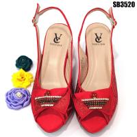 China Supoo Wedding Italian ladies shoes matching bags leather african lower heel  shoes for party for sale