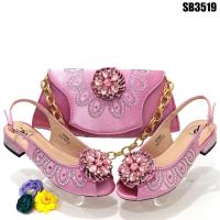 China Supoo Italian ladies shoes matching bags bridal purse african low heel shoes for wedding for sale