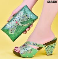 China Supoo Fashion Italian ladies shoes matching bags with stones  high heel shoes for wedding for sale