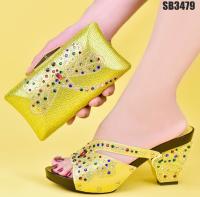 China Supoo Fashion Italian ladies shoes matching bags with stones  high heel shoes for wedding for sale