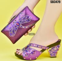 China Supoo Fashion Italian ladies shoes matching bags with stones  high heel shoes for wedding for sale