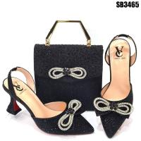 China Supoo gold Italian ladies shoes matching bags african high heel shoes for wedding/party for sale