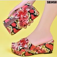 China Supoo Brown Italian Ladies Shoes and Matching Bags for African High Heel Bridal Shoes for sale
