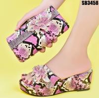 China Supoo Brown Italian Ladies Shoes and Matching Bags for African High Heel Bridal Shoes for sale