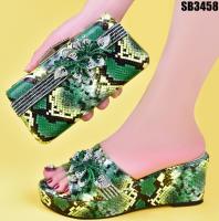 China Supoo Brown Italian Ladies Shoes and Matching Bags for African High Heel Bridal Shoes for sale