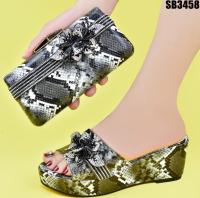 China Supoo Brown Italian Ladies Shoes and Matching Bags for African High Heel Bridal Shoes for sale