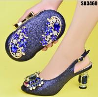 China Supoo wedding shoes Italian ladies shoes matching bags  high heel shoes Ghana/Senegal purse for party for sale