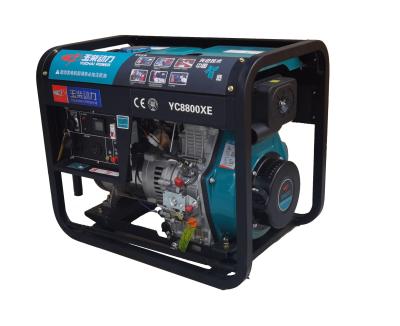 China Air cooling System Diesel Generators 8Kva Portable Generator 6.5KW Home Generator Made in China Yuchai for sale