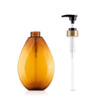 China Plastic Liquid Soap Bottles 300ML 520ML Unique Shape With Dispenser Pump for sale