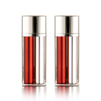 China 30ml PETG Airless Pump Bottle Square AS Plastic Cosmetic Bottle for Skin Care Cream for sale