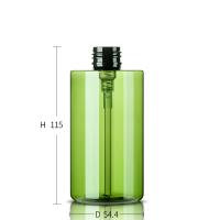 China 200ml Flat PET PCR Plastic Shampoo Bottle with Black Pump 24/410 Neck Custom for sale