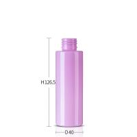 China Cylindrical PET Body Lotion Bottle 120ml with Lotion Pump Eco-Friendly Pink for sale