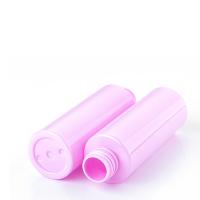 China Cylindrical PET Body Lotion Bottle 120ml with Lotion Pump Eco-Friendly Pink for sale